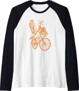Seembo Duck Cycling Fahrrad Radfahren Biker Biking Lustiges Fahrrad Raglan