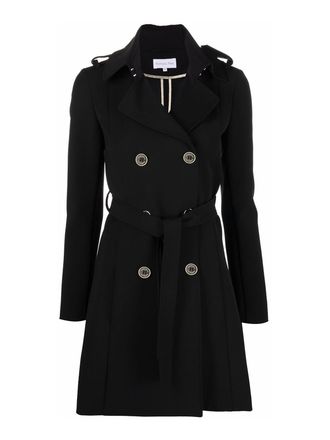 Patrizia Pepe Manteau Court - Noir