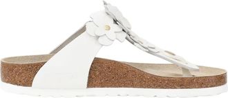 Birkenstock Femme, Chaussures, Blanc, Taille: 36 EU Gizeh Flower