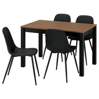 IKEA &Aring;LHULT / NORDMANSSK&Auml;R Tisch und 4 St&uuml;hle