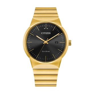 Citizen Citizen, Homme, Accessoires, Jaune, Taille: ONE Size &Eacute;l&eacute;gante montre habill&eacute;e en acier inoxydable