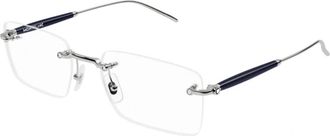Montblanc Metallische optische Rahmen Stilvolles Design - - Accessories - Herren - Grau - 55 MM