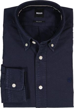 HUGO BOSS Herren Hemd blau Oxford