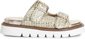 Caf&egrave;noir Pantoufle &Agrave; Double Boucle Avec Tresse, Pour Femme, Couleur Gris, Taille 35