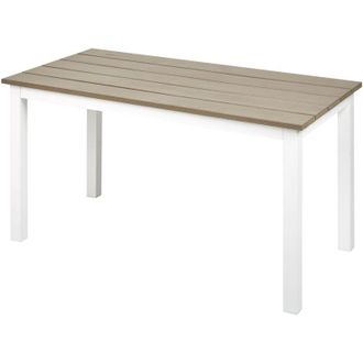 Beliani Gartentisch MESSINA 100 cm 52 cm Wei&szlig;