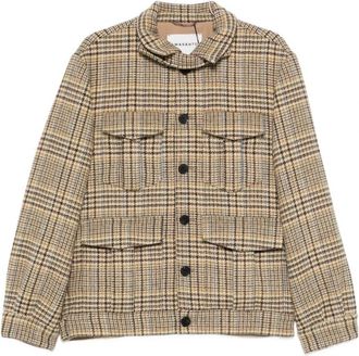 Amaranto Amar&aacute;nto, Homme, Vestes, Beige, Taille: S Manteau &agrave; Carreaux Amarante avec Poches &agrave; Rabat