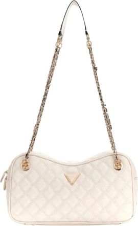 Guess Femme, Sacs, Blanc, Taille: ONE Size Giully II Shoulder Satchel