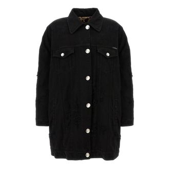 Dolce & Gabbana Lange Jacke - - Jackets - Damen - Schwarzk - M
