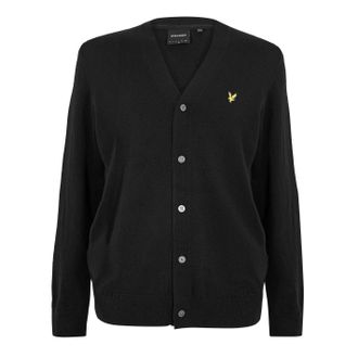 Lyle & Scott Strickjacke f&uuml;r Herren, V-Ausschnitt (Samtschwarz)