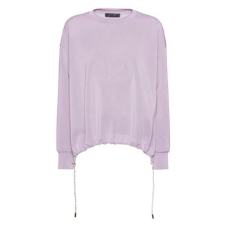 Elena Miro Femme, Sweatshirts et sweats &agrave; capuche, Violet, Taille: 36 FR SweaT-shirt Scuba avec Logo Monogramme