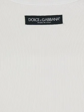 Dolce & Gabbana Logo Cotton Tank Top - White