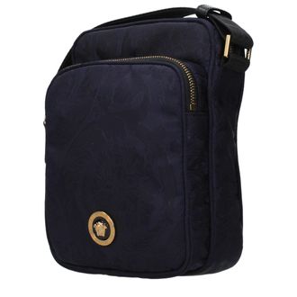 Versace Mens Blue Fabric Crossbody Bag