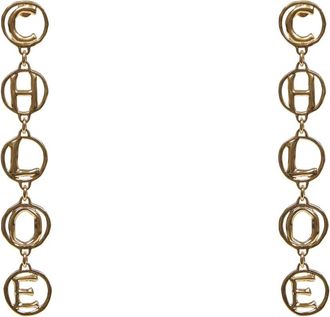 Chloé Femme, Accessoires, Jaune, Taille: ONE Size Script Earrings