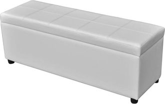vidaXL Vidaxl - Banc long de rangement Bois Blanc