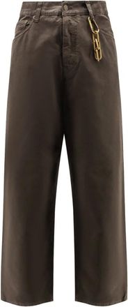 Darkpark Darkpark, Homme, Pantalons, Brun, Taille: W31 Pantalon en Coton avec Détail de Chaîne en Métal
