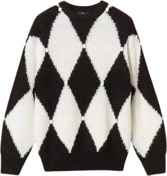Twinset Pull en maille Intarsia avec cabochons - Femme - Pulls - Multicolore - Taille: 36 FR
