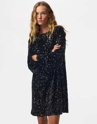 Pieces Kleid in Schwarz
