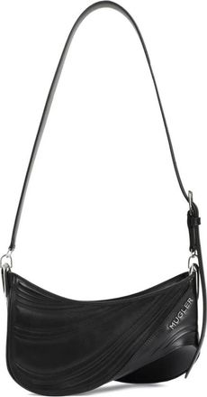 MUGLER Femme, Sacs, Noir, Taille: ONE Size Sac Hobo Sculpt&eacute; en Cuir
