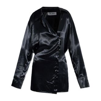 The Attico Sensuelles Hemdblusenkleid - - Dresses - Damen - Schwarzk - 2XS