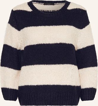 Oui Pullover Mit 3/4-Arm blau