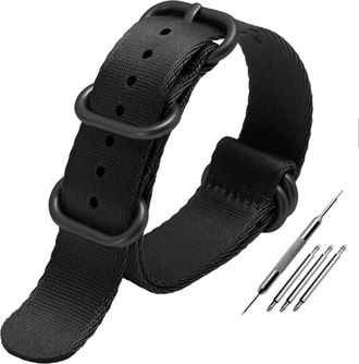 Generic Nylon für OMG Canned 007 Armband Mehrfarbig Weiches seidiges Armband 20 mm 22 mm Canvas-Träger