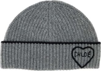 Chlo&eacute; unisex, Accessoires, Gris, Taille: ONE Size Encoeur Beanie
