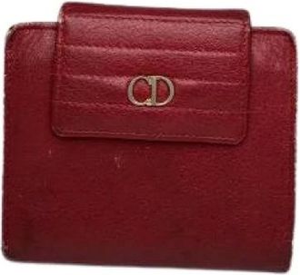 Dior Portefeuille Vintage Pr&eacute;-poss&eacute;d&eacute; - Femme - Pre-owned - Rouge - Taille: ONE Size