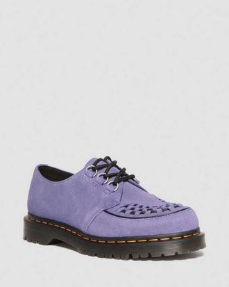 Dr. Martens Su&egrave;de Ramsey Woven Wildleder Creeper Schuhe in Violett, Gr&ouml;&szlig;e: 37