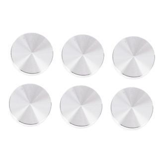 TOPBATHY 6 St&uuml;ck Teiliges Aluminiumrundscheiben Dicke Glas tischplattenadapter Rostfreie Silberne f&uuml;r Couchtisch B&uuml;rotisch Esstisch Stabile Glasunterst&uuml;tzung L