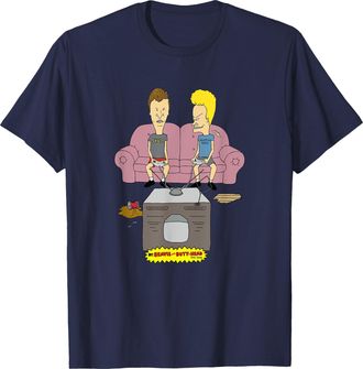 Beavis And Butt-Head Playing Games Couch T-Shirt