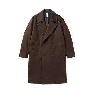 Hev&ograve; Cappotto - - Coats - Herren - Braun - M