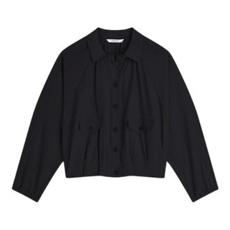 Summum Femme, Blouses et Chemises, Noir, Taille: 42 FR Blouse Veste M&eacute;lange Lyocell