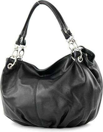 modamoda.de dames italiennes sac à main nappa IT40, Couleur:noir