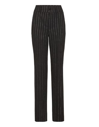 Philipp Plein Pinstriped Straight Lady Trousers