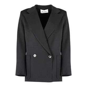 Silvian Heach Oversized Zweireihiger Blazer - - Jackets - Damen - Schwarzk - S