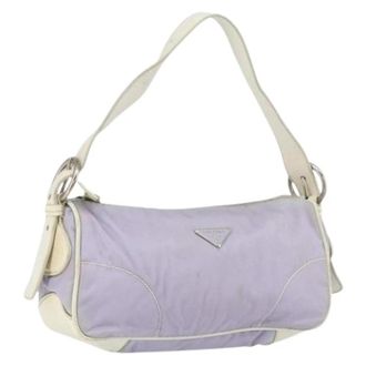 Prada Pre-owned Nylon Schultertasche - - Pre-owned - Damen - Lila - ONE SIZE