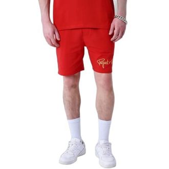 Project X Paris Short Classique Bandes brodé coté Rouge L