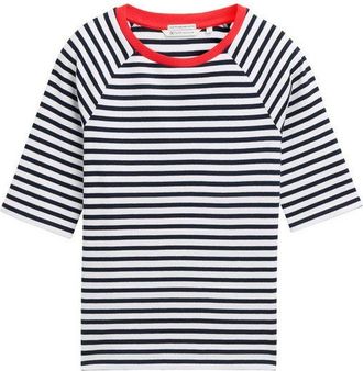 Tom Tailor Rundhalsshirt mit Streifen-Muster