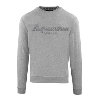 Aquascutum Sweatshirt f&uuml;r Herren, Rundhalsausschnitt, Lang&auml;rmlig (Grau)