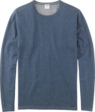 Olymp Herren Pullover Rundhals Strick Level Five,Uni,Body fit,ozon 12,XL