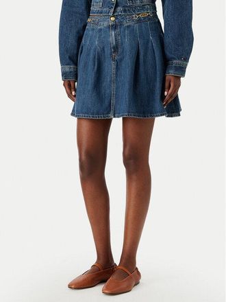 Tommy Hilfiger Jeansrock WW0WW50965 Blau Straight Fit