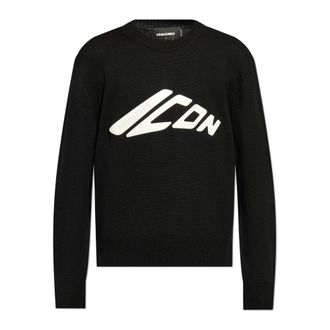 Dsquared2 Pullover mit Logo - - Knitwear - Herren - Schwarzk - M