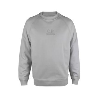 C.P. Company Diagonal Raised Fleece Crewneck Logo Sweatshirt - - Sweatshirts & Hoodies - Herren - Grau - L