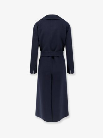 Max Mara Womens Coat Poldo Virgin Wool Blue