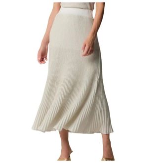 Kocca Langer Rock mit Lurex-Detail - - Skirts - Damen - Wei&szlig; - L