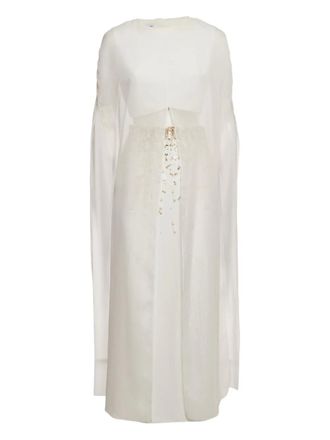 Anatomie chiffon embellished skirt set - Nude