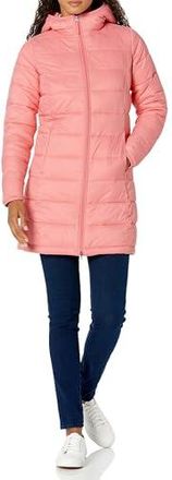 Amazon Essentials Manteau matelassé à Capuche, imperméable et Compressible pour Femme (Disponible en Grande Taille) - Rose - Taille XXL