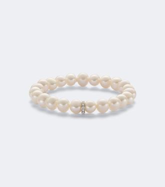 Sydney Evan Armband aus Perlen mit 14kt Wei&szlig;gold und Diamanten