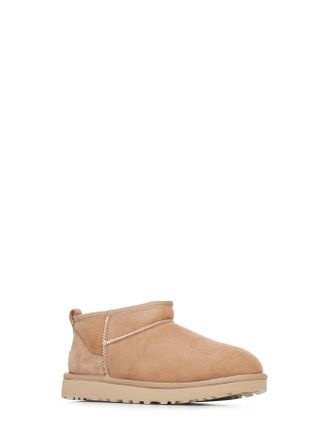 UGG Womens Ankle Boots Classic Ultra Mini Beige