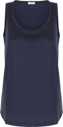 Brunello Cucinelli Femme, Tops, Bleu, Taille: 44 FR TOP élégant pour un look tendance
